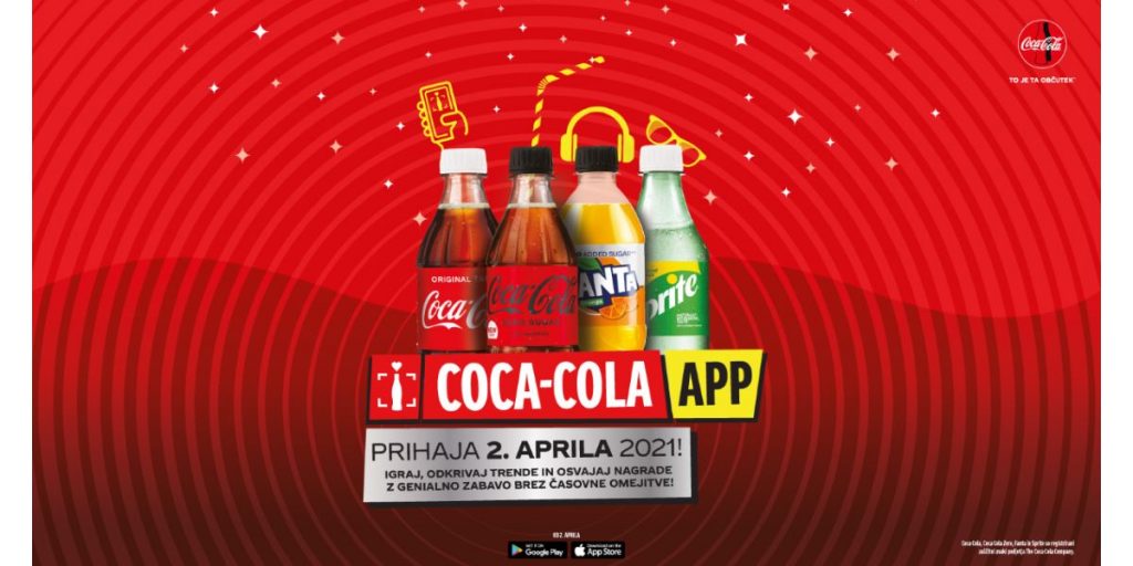 Coca-Cola nagradna igra 2021: COCA-COLA Slovenija APP APRIL 2021